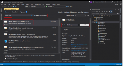 MySQL :: Getting started with ASP.NET Core and MySQL Connector/NET