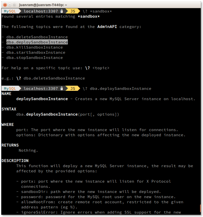 MySQL :: Getting Help in MySQL Shell