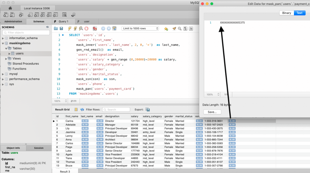 MySQL :: Exporting Masked and De-Identified Data from MySQL
