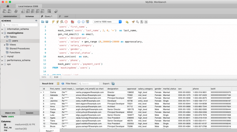 MySQL :: Exporting Masked and De-Identified Data from MySQL