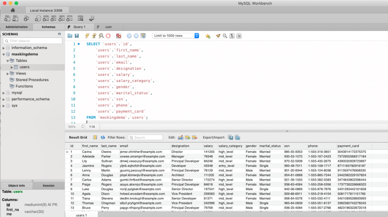 MySQL :: Exporting Masked and De-Identified Data from MySQL