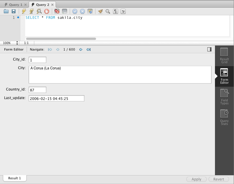 MySQL :: MySQL Workbench 6.1: Query Result Enhancements