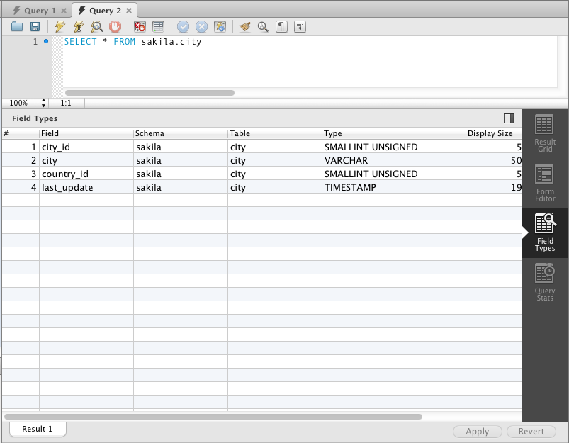 MySQL :: MySQL Workbench 6.1: Query Result Enhancements